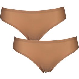 After Eden Damen String &raquo;UNLIMITED&laquo; Packung, 2er Pack, nahtloser Schnitt, basic, bequem, eng, weich, elastisch rosa Einheitsgr&ouml;&szlig;e