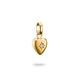Thomas Sabo Damen Thomas Sabo Charm Herz &raquo;Charm Herz mit Stern - Connect&laquo; mit Rubin (synth.), Zirkonia (synth.) gold