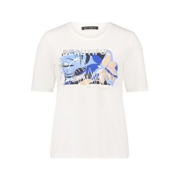 Betty Barclay Basic Shirt mit Placement in Patch Cream/Blue | Gr.: 42