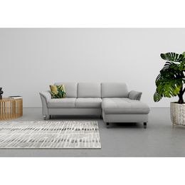 Sit & More sit&more Ecksofa &raquo;Maggiore L-Form&laquo; wahlweise mit Kopfteilverstellung, Bettfunktion und Bettkasten grau 95% Polyester, 5% Polyamid