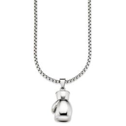 Bruno Banani Herren Kette mit Anh&auml;nger &raquo;Schmuck Geschenk Halskette Box-Handschuh Venezianerkette&laquo; silber