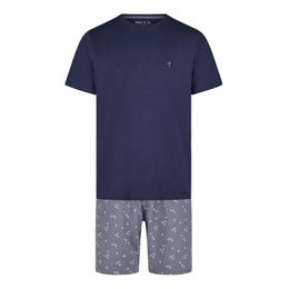 Phil & Co. Berlin Pyjama Shorty in dunkelblau-slub | Gr.: M