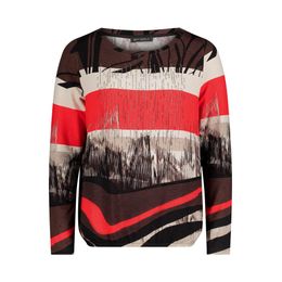 Betty Barclay Casual-Shirt mit Gummizug in Rot/Schwarz | Gr.: 44