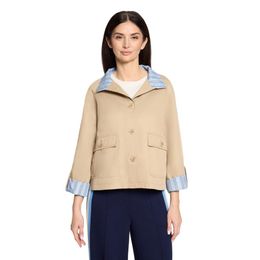 Cartoon Casual-Jacke mit aufgesetzten Taschen in Beige | Gr.: 44