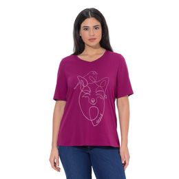 Ulla Popken Shirt in magnolienrot | Gr.: 62-64
