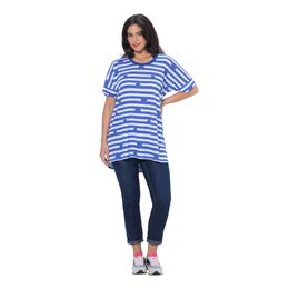 Ulla Popken Shirt in azurblau | Gr.: 46-48