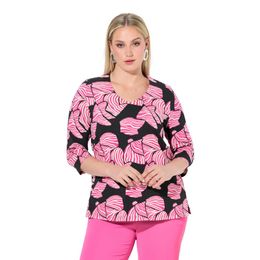 Ulla Popken Shirt in schwarz | Gr.: 58-60