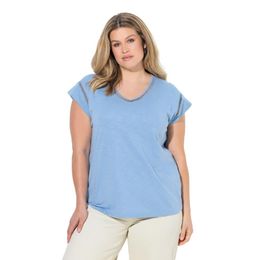Ulla Popken Shirt in taubenblau | Gr.: 58-60