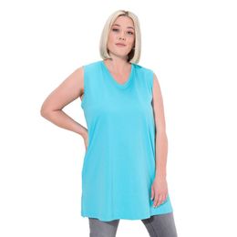 Ulla Popken Strick-Top in tiefes aqua | Gr.: 54-56