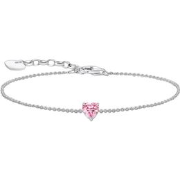 Thomas Sabo Damen Thomas Sabo Armband &raquo;mit gro&szlig;em Herz-Anh&auml;nger&laquo; mit Zirkonia (synth.) bunt
