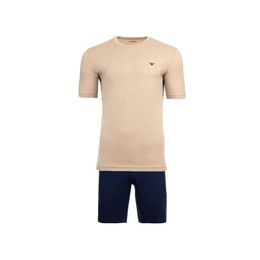 Emporio Armani Pyjama 1er Pack in Beige/Blau | Gr.: L