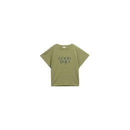 Tom Tailor T-Shirt in green offwhite tee stripe | Gr.: L