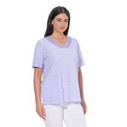 Ulla Popken Shirt in lavendel | Gr.: 50-52