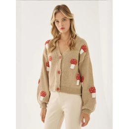 Hiccup Knit Cardigan female Beige size S