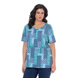 Ulla Popken Shirt in tiefes aqua | Gr.: 46-48