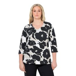 Ulla Popken Shirt in schwarz | Gr.: 50-52