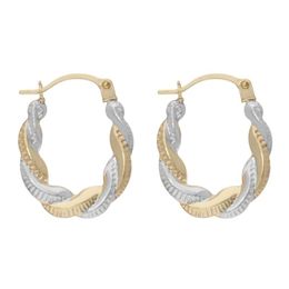 Firetti Damen Paar Creolen &raquo;Schmuck Geschenk Gold 375 Ohrschmuck Ohrringe bicolor&laquo;