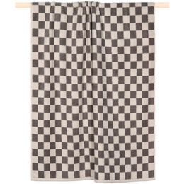 Pad Strandtuch &raquo;CHESS&laquo; Made in Europe, modernes Karo Design schwarz Frottee, Frottee