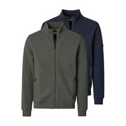 Redmond Sweatjacke Basic in Blau / dunkelgr&uuml;n | Gr.: XL