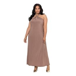 Ulla Popken Kleid in hellbraun | Gr.: 46-48