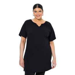 Ulla Popken Longshirt in schwarz | Gr.: 62-64