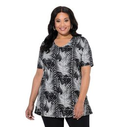Ulla Popken Longshirt in schwarz | Gr.: 50-52