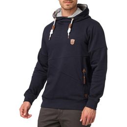 INDICODE Herren Kapuzensweatshirt &raquo;INAix&laquo; blau M