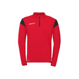 Uhlsport 1/4 ZIP TOP Squad 27 in rot/schwarz | Gr.: 116