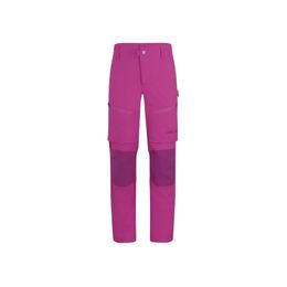 Trollkids Zipp-Off-Trekkinghose Slim Fit Nordfjord in fresh berry/graphite | Gr.: 152