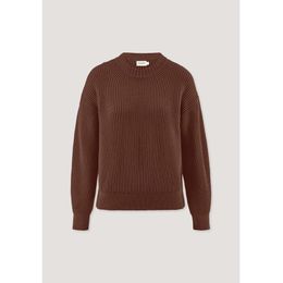 hessnatur Strick Pullover in dunkles rost | Gr.: S