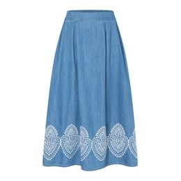 More & More More & More softer Midi-Jeansrock, bestickt in denim | Gr.: 46