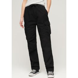 Superdry Damen Cargohose &raquo;LOW RISE PARA CARGO&laquo; schwarz 26, L&auml;nge 32