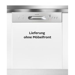 Hanseatic teilintegrierbarer Geschirrsp&uuml;ler &raquo;HGTI6082E127735BS&laquo; 12 Ma&szlig;gedecke teilintegrierbare Bauweise, mit 6 Programmen, mit Startzeitvorwahl silber 
