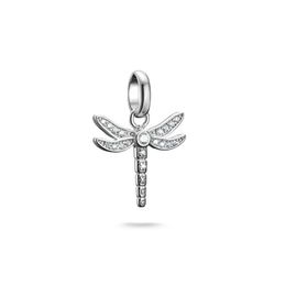 Thomas Sabo Damen Thomas Sabo Charm-Einh&auml;nger &raquo;Charm Libellen-Design - Connect&laquo; mit Zirkonia (synth.) silber