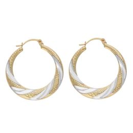 Firetti Damen Paar Creolen &raquo;Schmuck Geschenk Gold 375 Ohrschmuck Ohrringe bicolor&laquo;