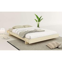 OTTO home Bettgestell &raquo;Senja, Bett, Massivholzbett, minimalistisches Design&laquo; B/T/H: 148/205,1/22,6 cm, inklusive Lattenrost, Liegefl&auml;che 140x200 cm, 