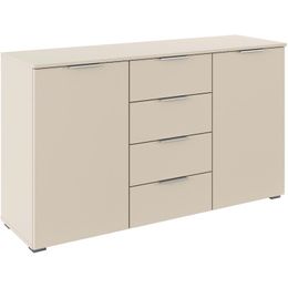 OTTO home Kombikommode &raquo;Sideboard Schubladenkommode AGORDO mit Dekor- oder Hochglanzfront&laquo; in zwei Griff-Farben, Breite 120 cm, vier gro&szlig;e Schubladen,