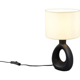 OTTO home Schreibtischlampe &raquo;Charmont, Deko Tischleuchte mit Stoffschirm, Schnurschalter exkl 1xE14&laquo; E14 1 Stk. warmwei&szlig; - kaltwei&szlig; max. 40W, &Oslash; 20cm 