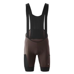 Gonso Herren Fahrradhose &raquo;Ride Miles Bib Cargo M&laquo; Herren Gravel-Radhose mit Sitzpolster und Tr&auml;ger, Radlerhose Tight Fit braun S, Normalgr&ouml;&szlig;en