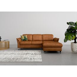 Sit & More sit&more Ecksofa &raquo;Maggiore L-Form&laquo; wahlweise mit Kopfteilverstellung, Bettfunktion und Bettkasten braun 100% Polyester