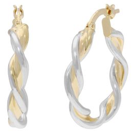 Firetti Damen Paar Creolen &raquo;Schmuck Geschenk Gold 585 Ohrschmuck Ohrringe bicolor&laquo;