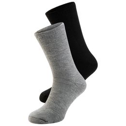 Heatkeeper Damen Socken 2 Stk. tlg. Doppelpack gef&uuml;tterte Wintersocken in schwarz und grau 36-41