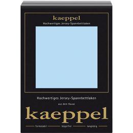 Kaeppel Spannbettlaken &raquo;Single Jersey Mako Cotton&laquo; Bettlaken aus 100% Baumwolle blau Jersey, Obermaterial: 100% Baumwolle