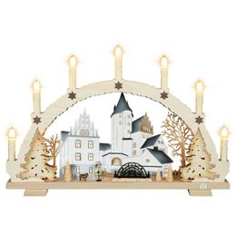 LED Schwibbogen &raquo;Schlosswanderung exklusiv&laquo; 53x35x5 cm (BxHxT) Holz teilmassiv