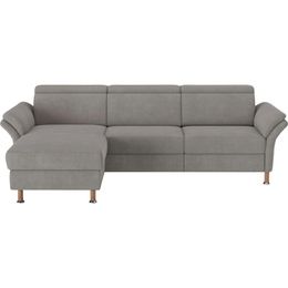 Home Affaire Ecksofa &raquo;Calypso L-Form&laquo; mit motorischen Funktionen im Sofa und Recamiere grau 100% Polyester