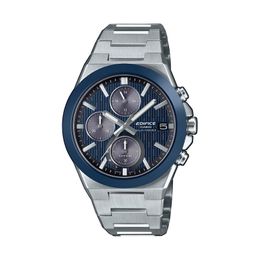 CASIO EDIFICE Damen CASIO EDIFICE Solaruhr Armbanduhr, Herrenuhr, Edelstahlarmband, analog, Tag, Stoppfunktion