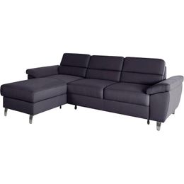 Sit & More sit&more Ecksofa &raquo;Sorano L-Form&laquo; wahlweise mit Bettfunktion und Bettkasten grau