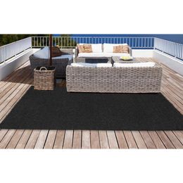 ANDIAMO Kunstrasen &raquo;Black&laquo; rechteckig 15 mm H&ouml;he Wetterfest, Balkon geeignet, integrierte Drainage, Garten, Terrasse schwarz Obermaterial: 100% Polyethylen