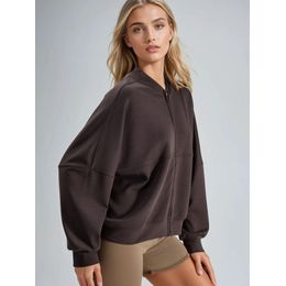 Busem Sweatjacke Damen Gr&ouml;&szlig;e L dunkelbraun