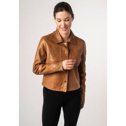 Mauritius Damen Lederjacke &raquo;MWLefei&laquo; mit Brusttaschen braun XXL Trachtenmode